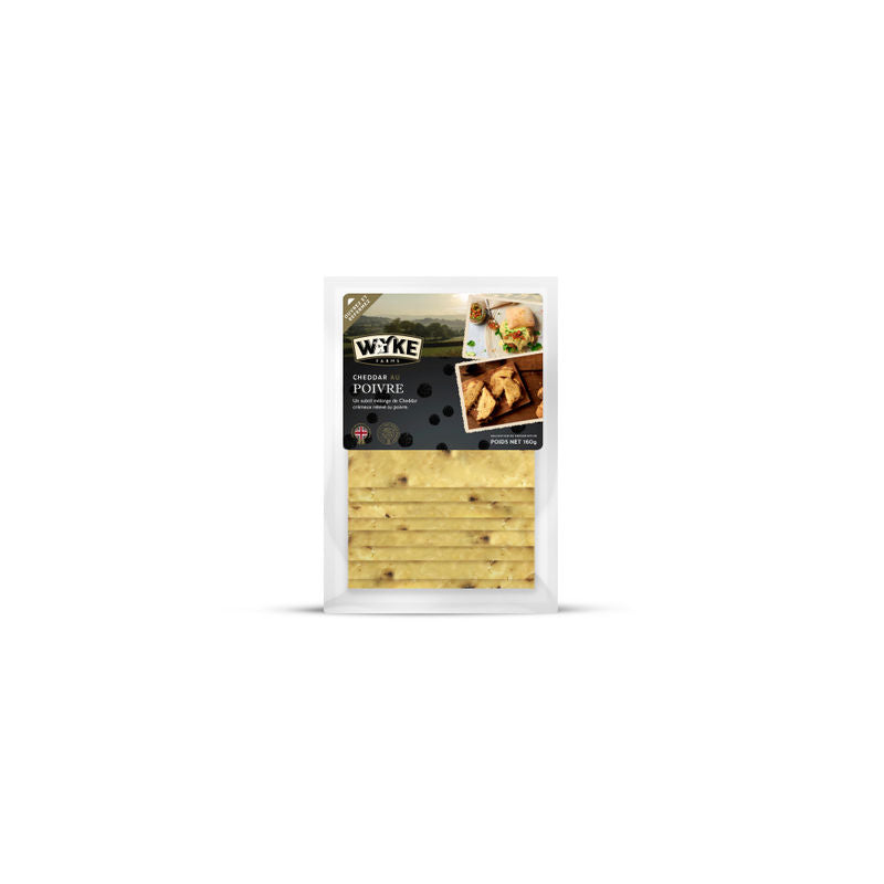 black pepper cheddar slice 160g (#105858) – Le Petit Depot