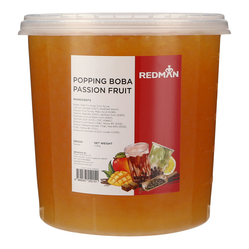passion fruit popping boba 3.4kg (#108452) – Le Petit Depot